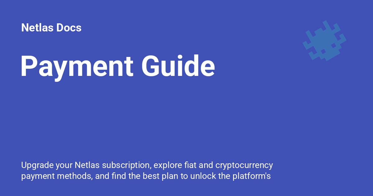 Payment Guide - Netlas Docs